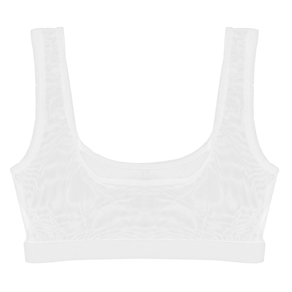 Freebily Women Mesh Sleeveless Sheer Bra See Through Bralette Tank Top ...