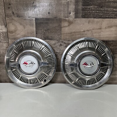 PAIR 1960 Chevrolet Impala SS Spinner Hubcap 14" 1960’s VERY RARE Wheel ...