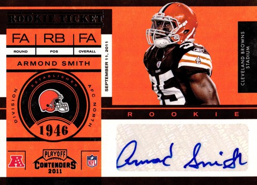 2012 Contenders Rookie Ticket SP Armond Smith Auto RC - Cleveland ...