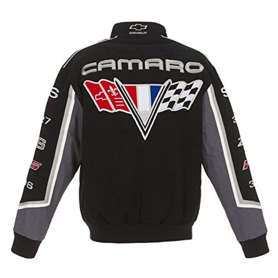 Chevrolet Camaro Racing Embroidered Cotton Collage Jacket JH Design ...