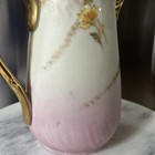 ANTIQUE HAND PAINTED CHOCOLATE COFFEE TEA POT, flowers & GOLD, LIMOGES ...