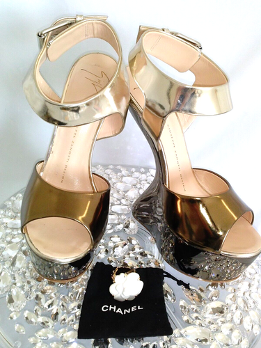 BNIB GIUSEPPE ZANOTTI CLASSIC 'ALIEN' HEEL-LESS PUMPS SZ 37.5 (7-7.5US ...