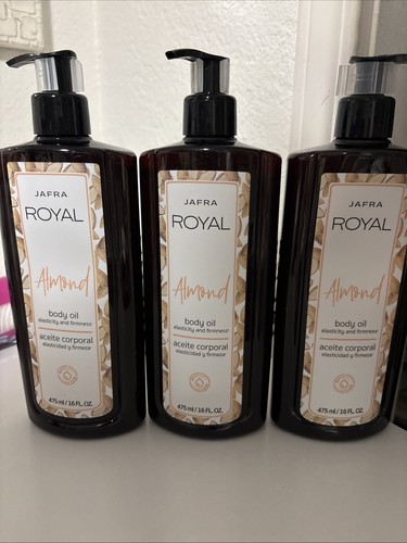 3 PACK JAFRA ROYAL ALMOND RICH BODY OIL 16.OZ 475 mil New. Fresh ...