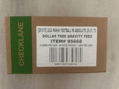 2020 Factory Sealed ABSOLUTE Football Dollar Tree Gravity Feed Box 48 ...