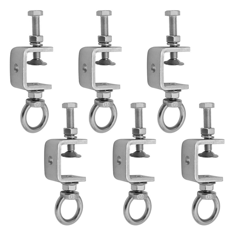 I- U-Clamps 6-PC-Set, Edelstahl 1 "25 mm C-Clamps mit M8 ...