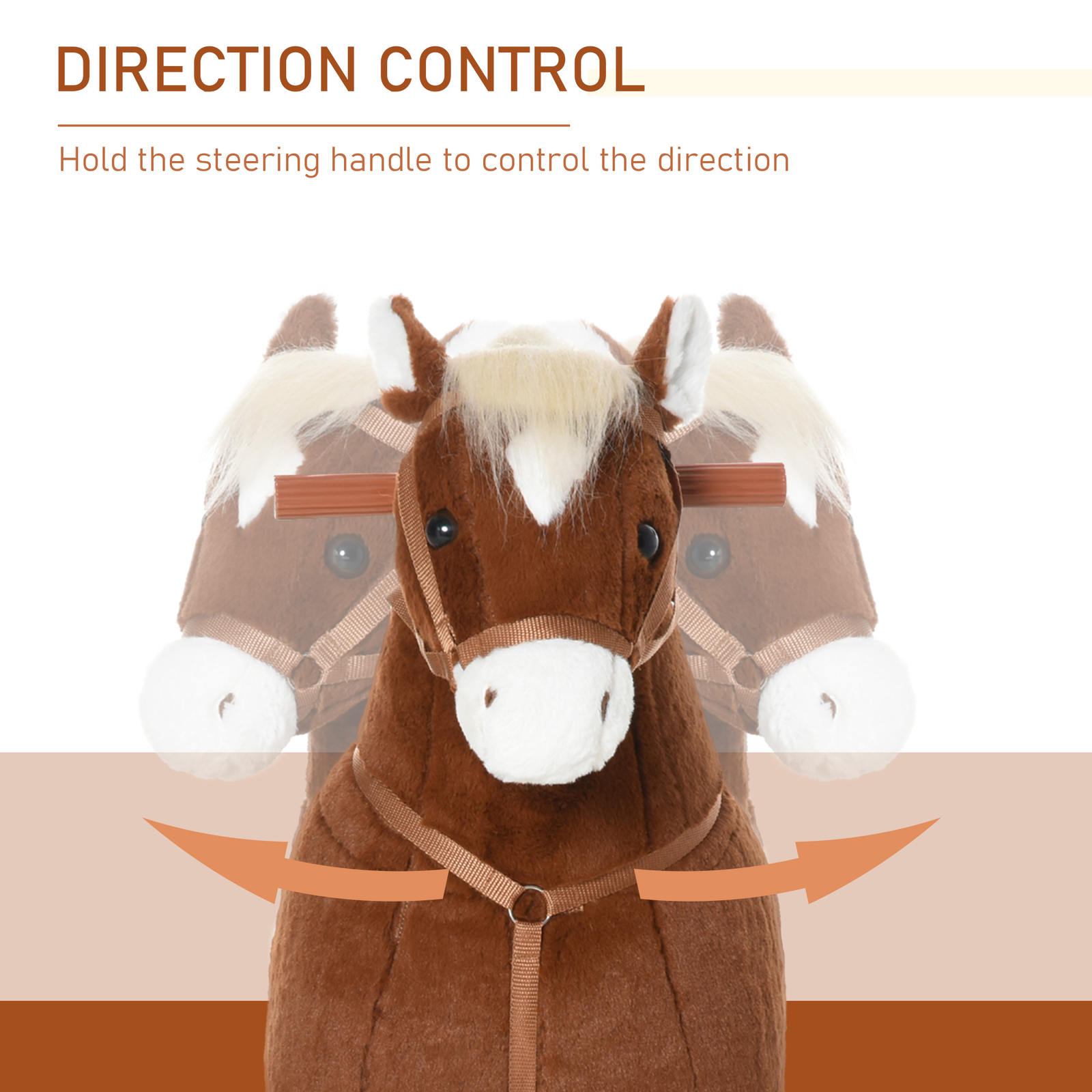 Indoor Childrens Fun Rocking Rolling Pony with Large Size for Kids 5-16 ...