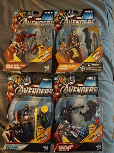 Lot of 4 Hasbro 2011 Marvel Avengers Concept Series 3.75" Figure ...
