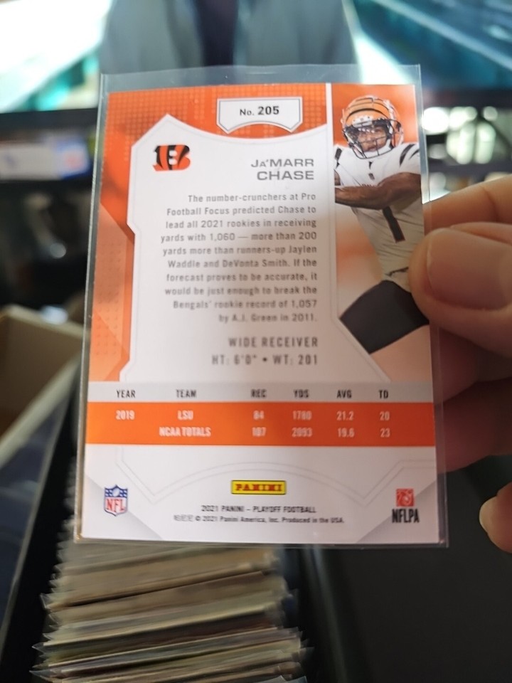 2021 Panini Playoff JaMarr Chase Rookie Card RC #205 Bengals | eBay