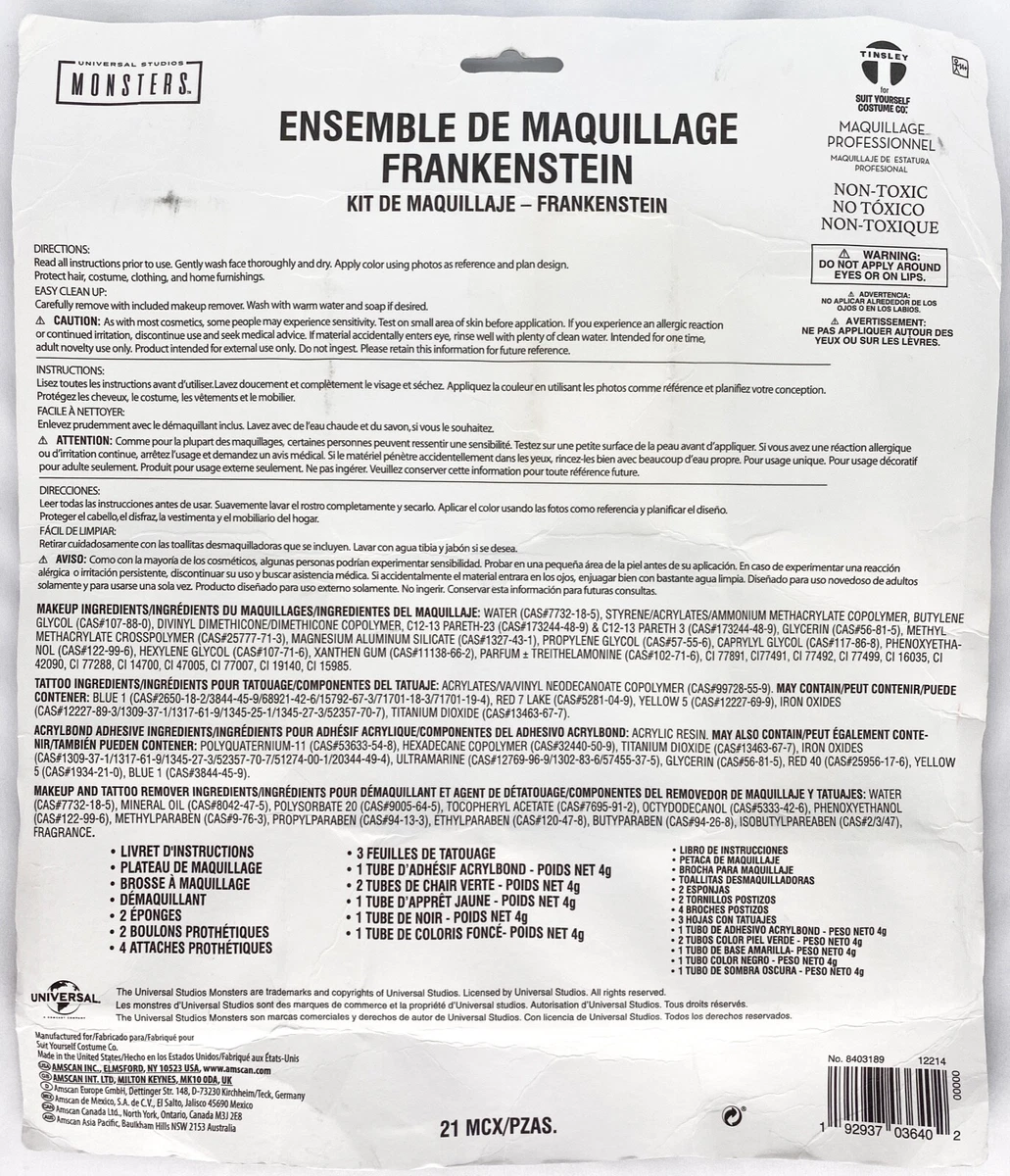 Frankenstein Makeup Kit