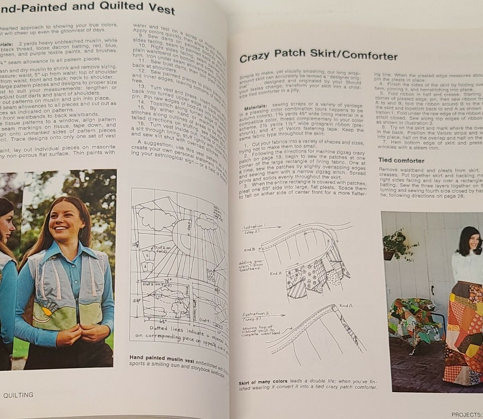 Quilting & Patchwork Sunset Crafts Book Vtg 70s 1974 Patchwork Sewing ...