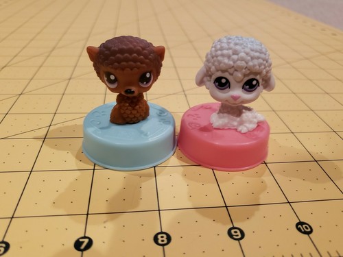 Littlest Pet Shop LPS Lot Hedgehog #166 Lamb #170 Purple Eyes McDonalds ...