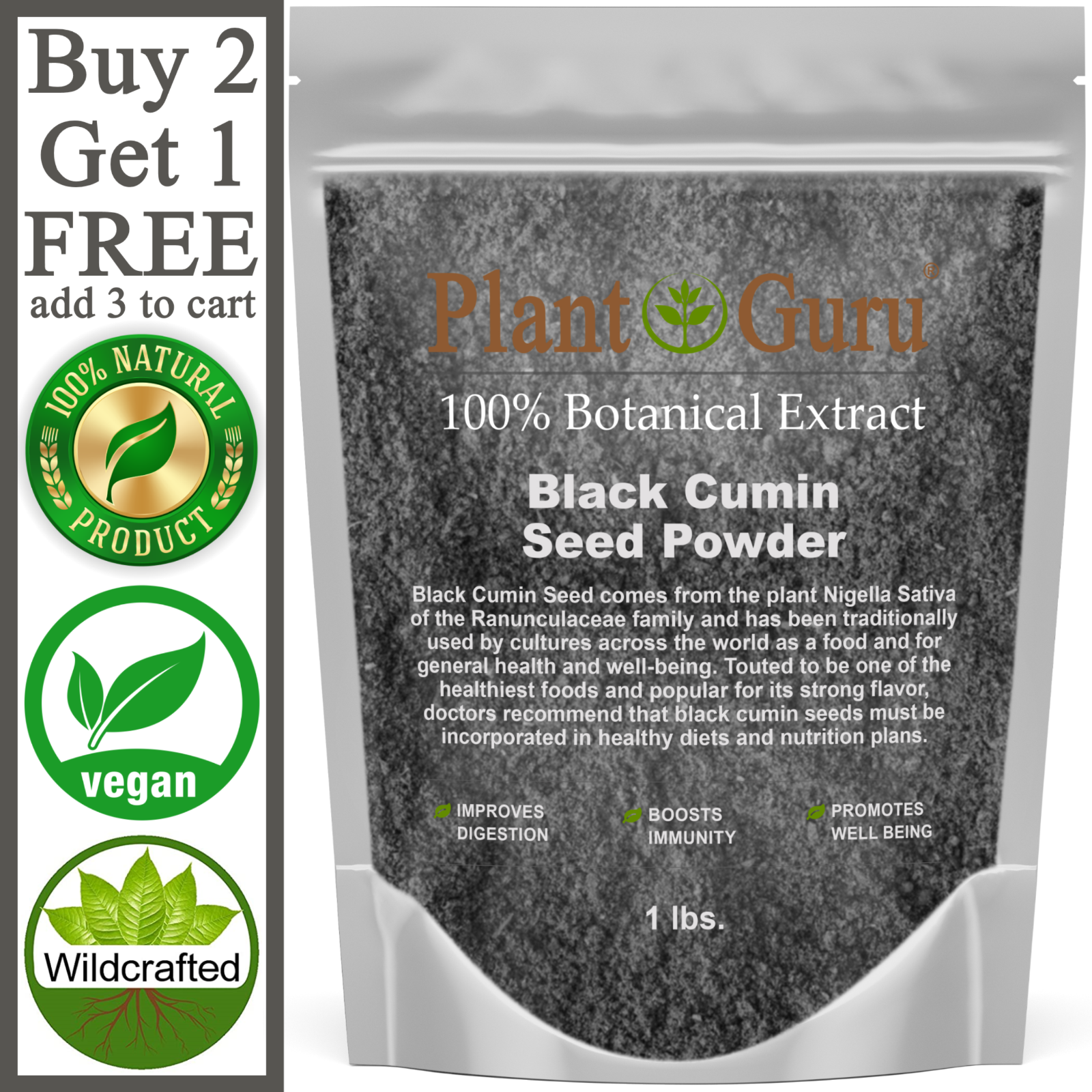 Ground Black Cumin Seed Powder 1 lb. NIGELLA SATIVA Semilla Comino ...