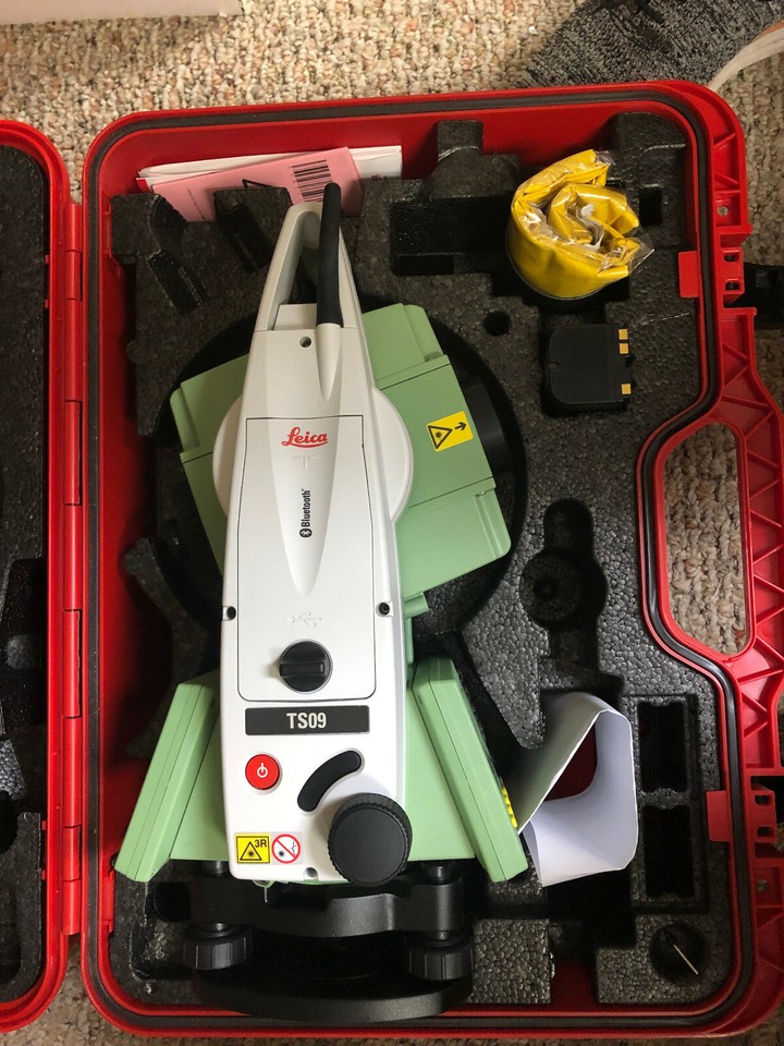 BRAND NEW LEICA TS09 R400 3" TOTAL STATION FOR SURVEYING ONE YEAR ...