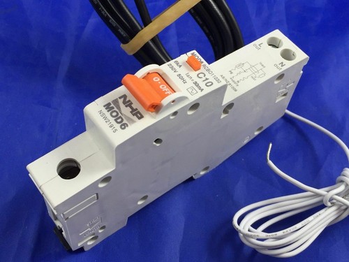 NHP MOD6-RCBO-11030 RCBO C10 10A 6KA 230V 30mA 1P+N Type AC NSW21915 ...