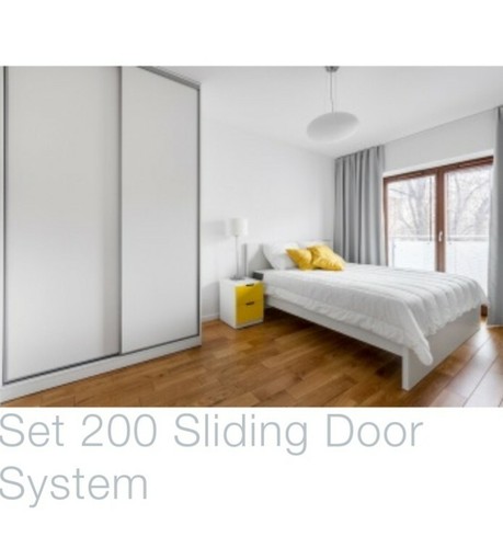 2 DOOR WARDROBE SLIDING DOOR SYSTEM KIT WITH SOFT CLOSE AND 3m TOP ...