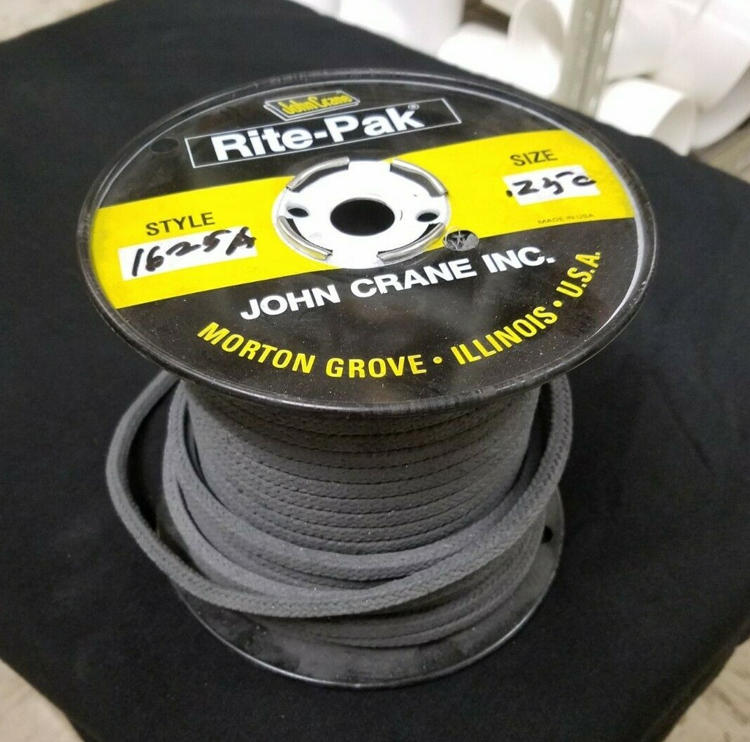 John Crane Rite-Pak Rope Packing Size: 0.250 Style: 1625A, 3.68 lbs., 1 ...