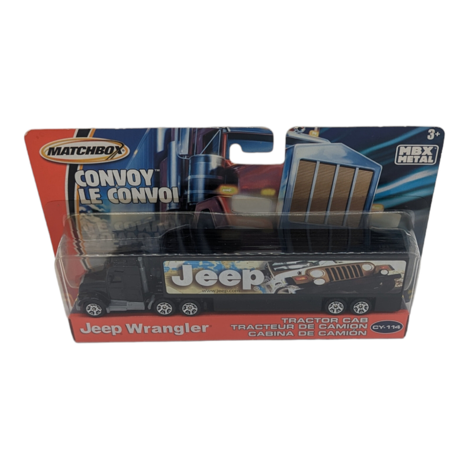 Mattel Matchbox Jeep Wrangler Convoy Tractor Cab 187