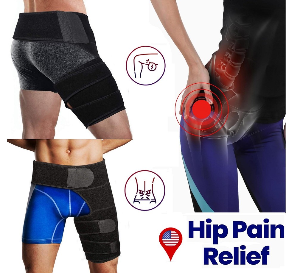 Hip Brace Compression Groin Support Wrap for Sciatica Pain Relief Thigh ...