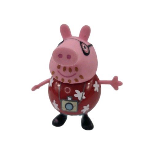 Peppa Pig Playset Figure DADDY PIG w RED HAWAIIAN VACATION SHIRT ...