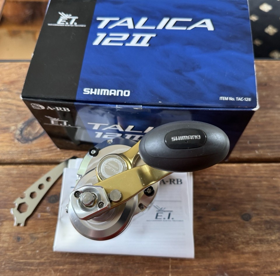 Shimano Talica 12 ll , Two Speed Fishing Reel W/Box, Paperwork, Power ...