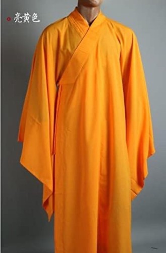 New Traditional Shaolin Honfu Taoist Chinese Tibetan Robe 43 Orange Men ...