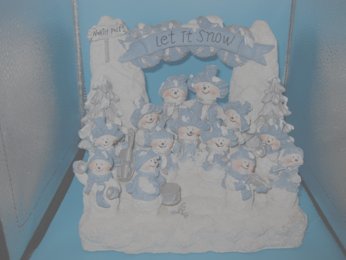 Kirkland North Pole Let It Snow Snowman Orchestra 9" x 6" x 8" Music ...