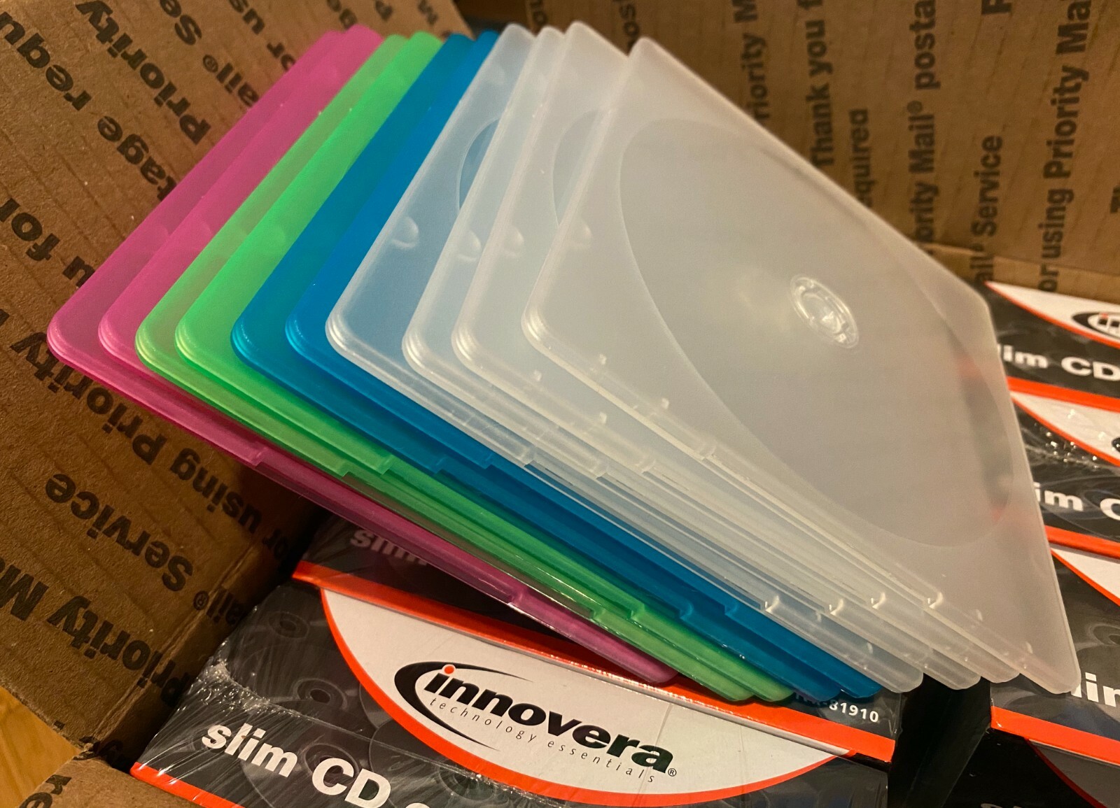 Lot of 80 NEW Innovera Slim CD DVD Disc Plastic Jewel Case Clear ...