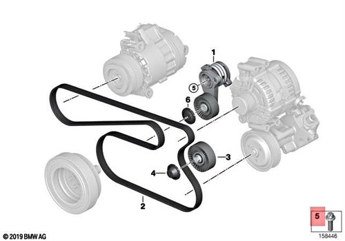 Genuine BMW X1 X3 X5 Z4 Coupe Roadster E60 E61 Belt Tensioner Bolt ...