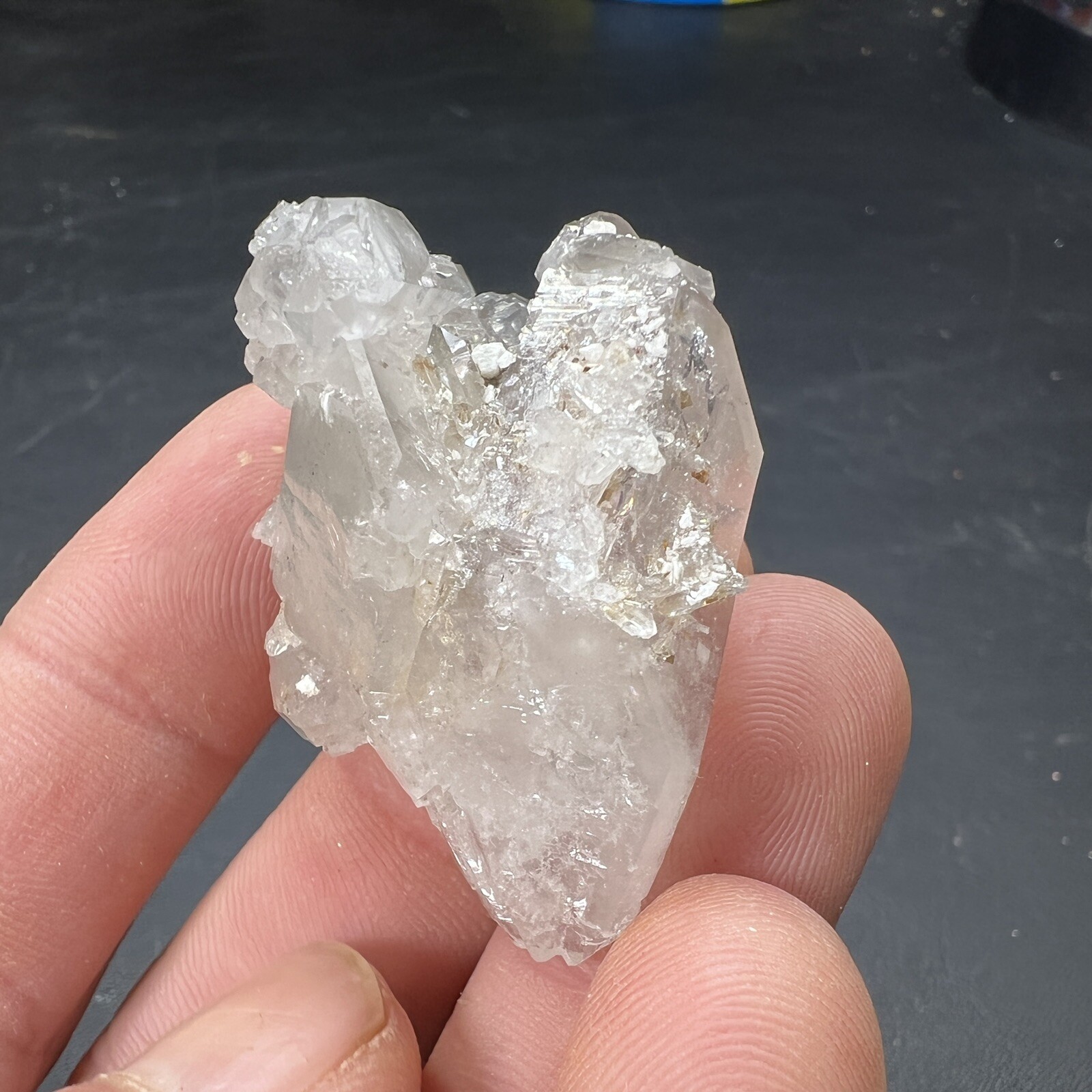 Adularia on Clear Floater Quartz Crystal Cluster | Arkansas | eBay