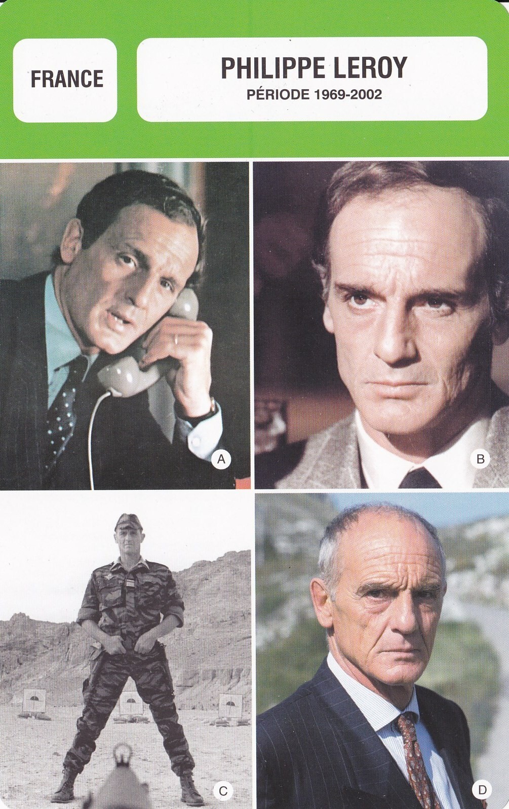 FICHE CINEMA : Acteurs : PHILIPPE LEROY 1959-68 ET 1969-2002 | eBay