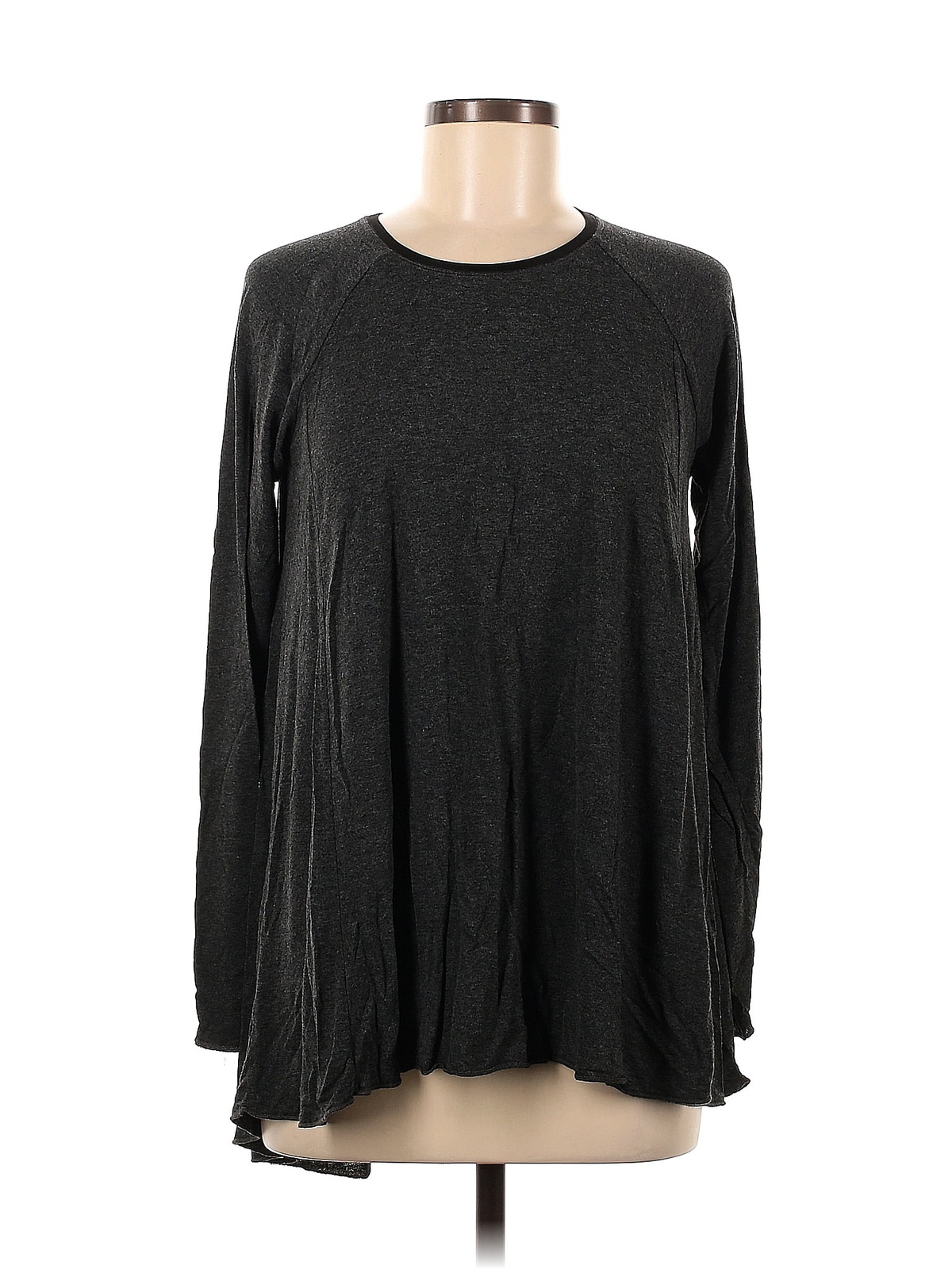 Zara W&B Collection Women Gray Long Sleeve T-Shirt M | eBay