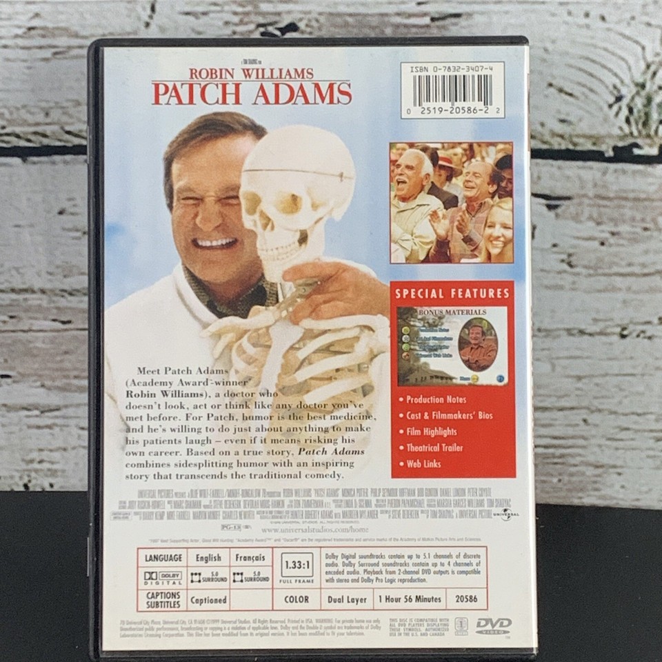 Patch Adams (DVD, 1999) Robin Williams, Monica Potter, Philip Seymour Hoffman | eBay