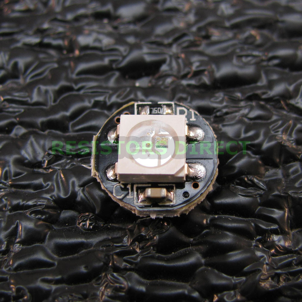 LED Pixel Mini PCB Pack of 5 RGB 24-bit Color Breakout Black PCB LED ...