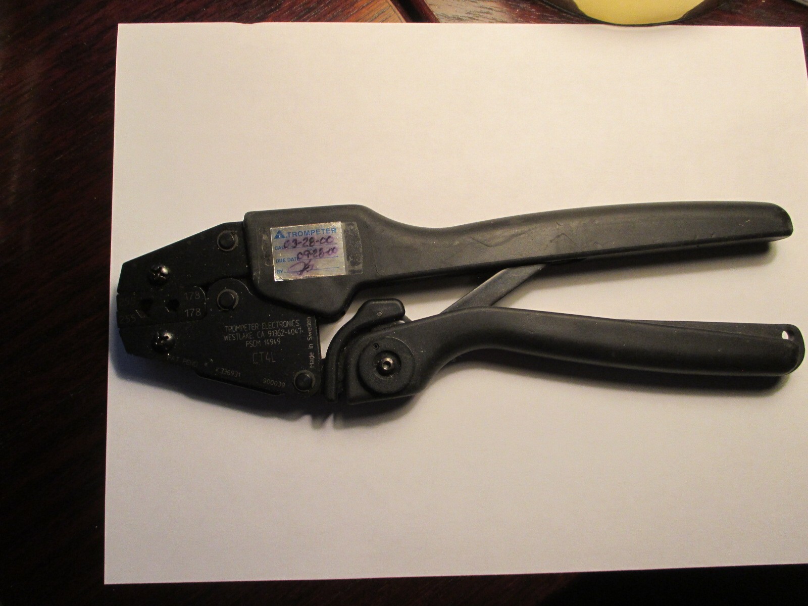 Trompeter Electronics CT4L With 178 / 255 Crimp Dies-- Hex Crimp Tool ...