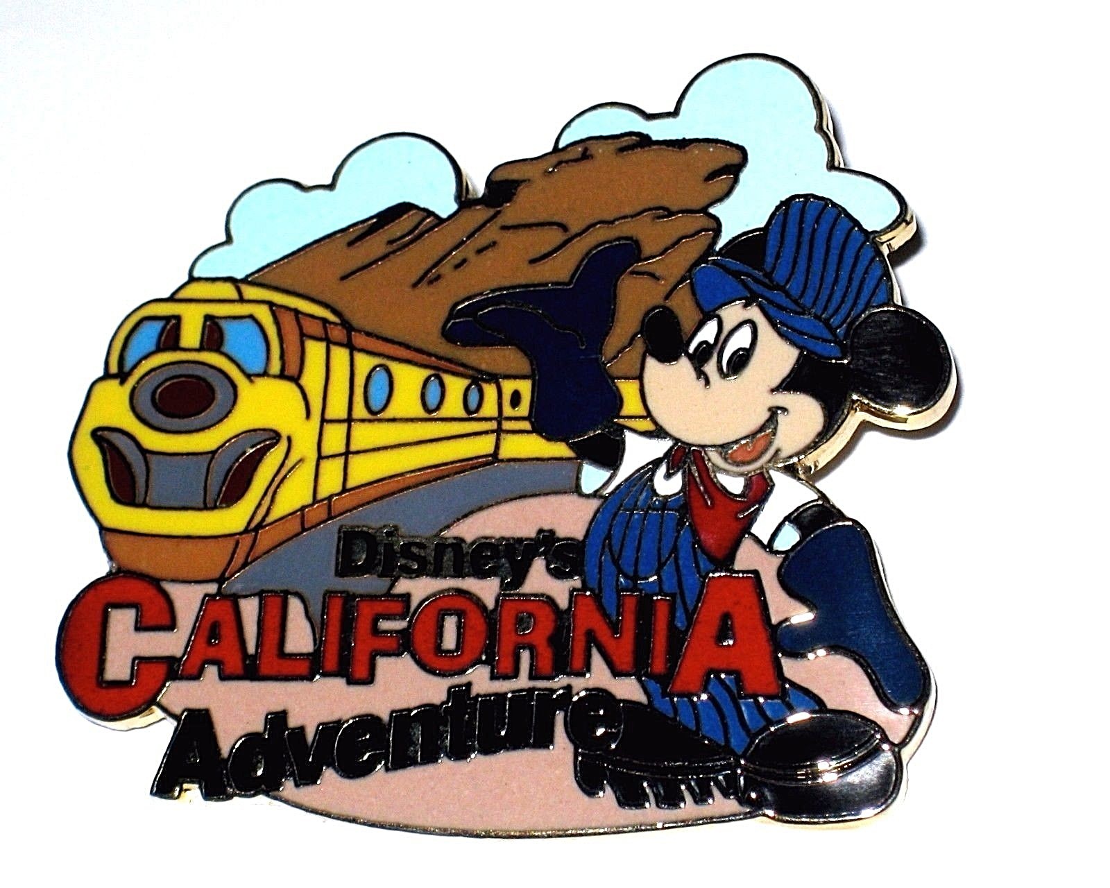 Disney Pin Mickey Mouse California Engineer Train Conductor Locomotive ...