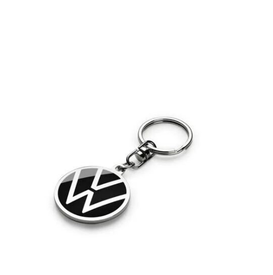 NEW GENUINE VOLKSWAGEN VAG KEYRING KEY FOB CHAIN WITH BLACK NEW LOGO ...