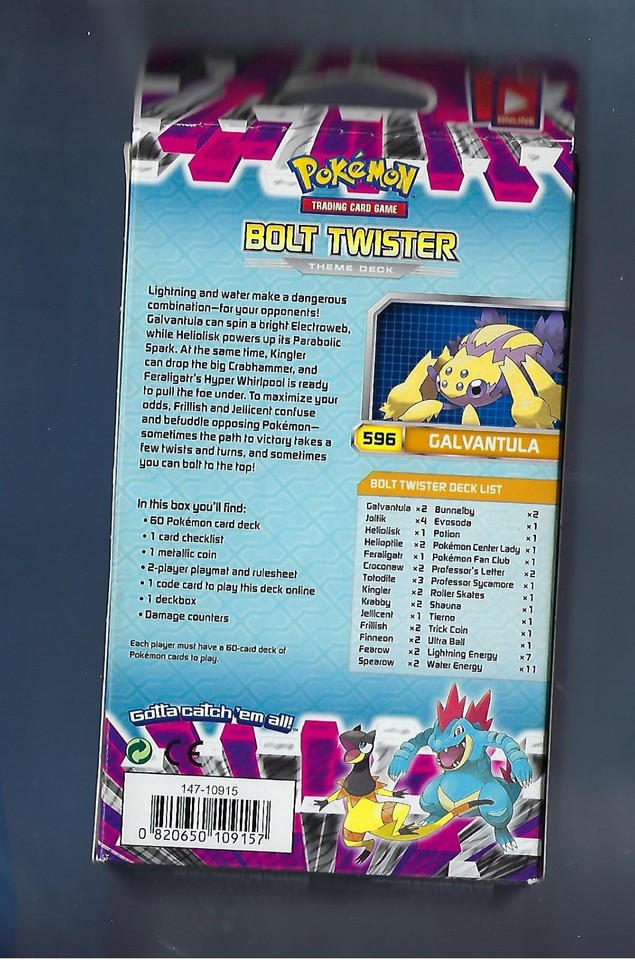 POKEMON TCG XY PHANTOM FORCES BOLT TWISTER THEME DECK GALVANTUL FOIL ...
