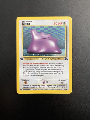 First Edition DITTO Pokémon Card | eBay