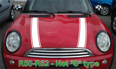 Stripes Sticker Bonnet For R50 R52 No S Model Mini Cooper One | eBay