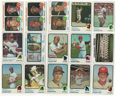 1973 Topps CINCINNATI REDS baseball 29 card team set JOHNNY BENCH Pete ...