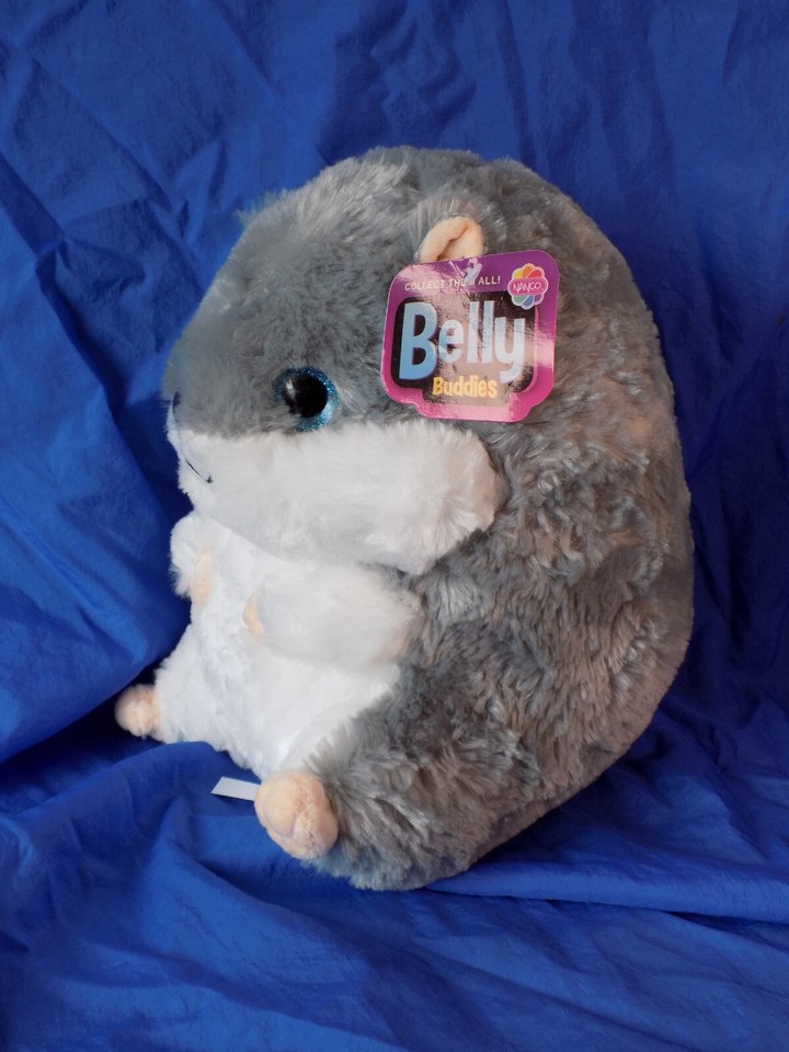 Belly Buddy Hamster Plush Toy Gray w/ White Super Soft Larger 11" | eBay