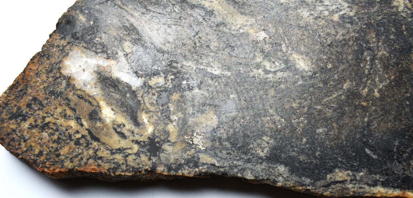 Gold Silver Ore 1800s Ore Knob Copper Mine North Carolina 9" Polished ...