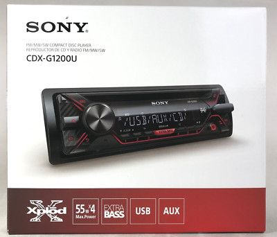 Sony CDX-G1200U CD Player Car Stereo iPhone Android MP3 USB Aux AM FM ...