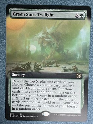 MTG Green Sun's Twilight (Extended Art) Phyrexia ONE NM | eBay