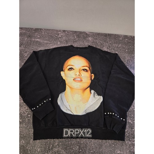 Marcel Zago Brittney Spears Black Crewneck Sweatshirt Size Large New | eBay