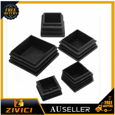 10Pcs 60X60mm Square Plastic End Cap Black,Caps Tube Pipe PVC High ...