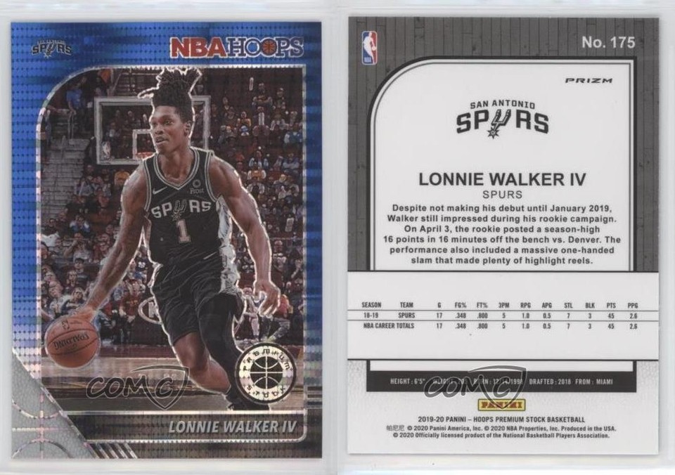 2019 NBA Hoops Premium Stock Box Set Blue Pulsar Prizm Lonnie Walker IV ...