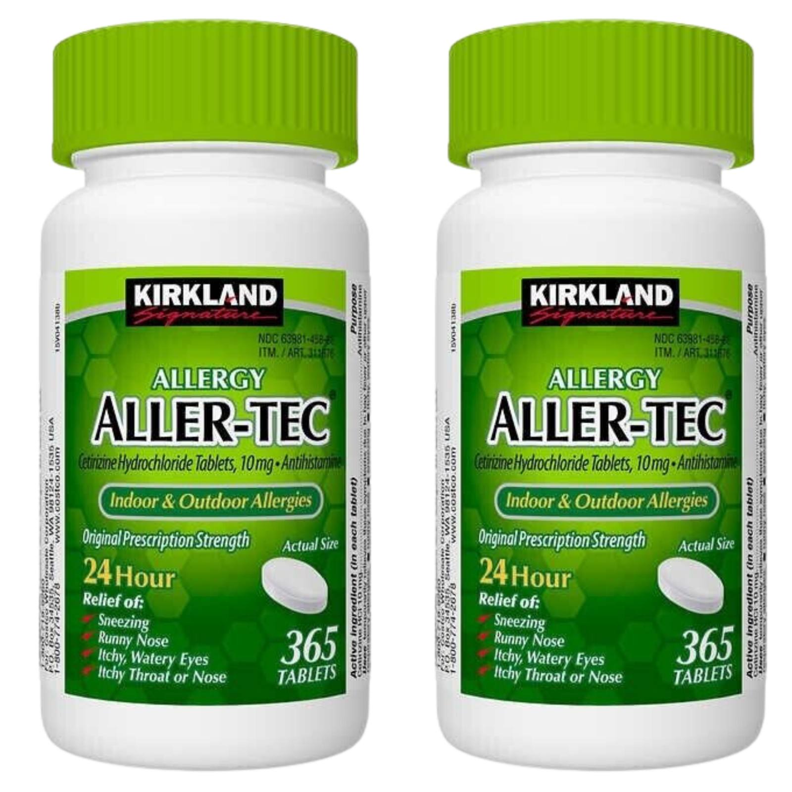 Kirkland 365 Tab.Aller-Tec Allergy Antihistamine 10mg | eBay