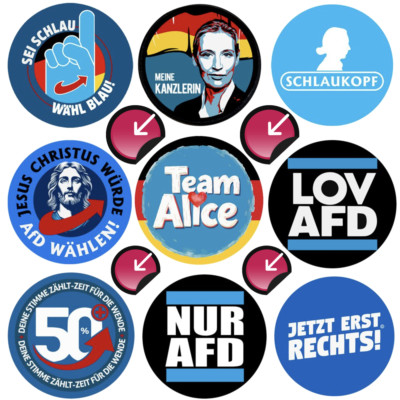 Aufkleber AfD Alternative für Deutschland div. 8-196x Einkaufswagen ...