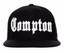 Black Compton Vintage Embroidered Hip Hop Fitted Flat Bill Cap Caps Hat ...